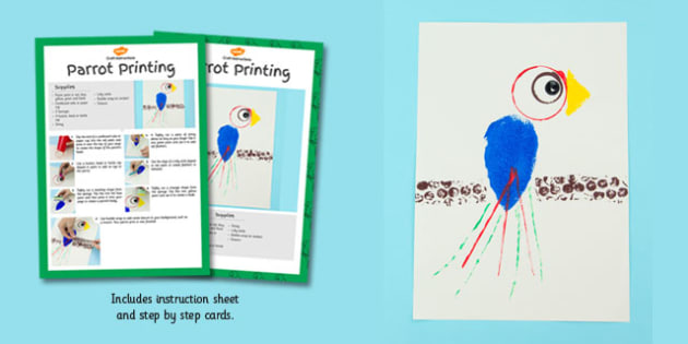 Parrot Printing Craft Cards