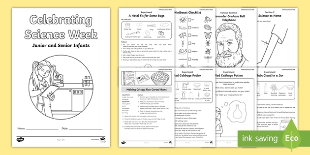 Science Week Junior Infants/Senior Infants Booklet | Twinkl