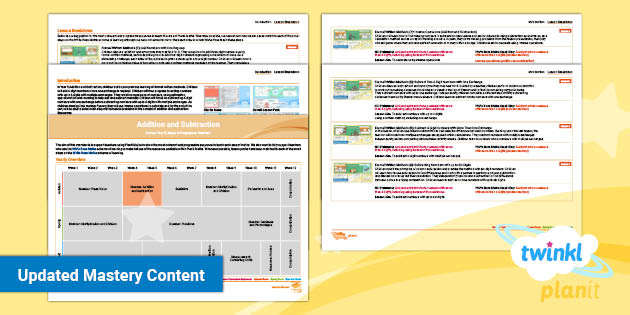 FREE! - Year 5 Addition and Subtraction PlanIt Maths Steps to Progression