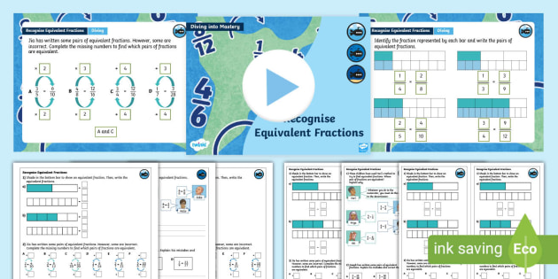 Equivalent Fractions Worksheet Ks2 Year 5 Teaching Year 5 Equivalent