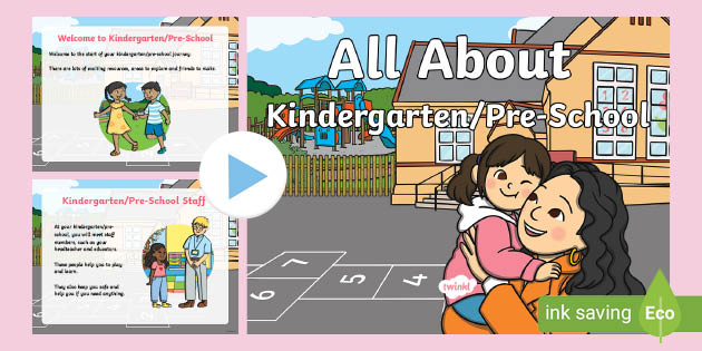 All About Kindergarten/Pre-School PowerPoint (teacher made)