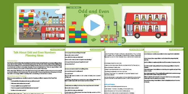 Talk About Odd and Even Numbers Maths PowerPoint and Planning Ideas