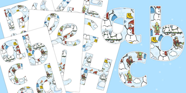 Winter Themed Display Letters and Numbers Pack
