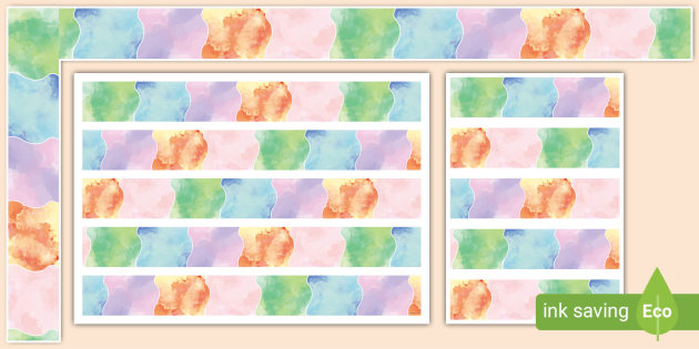 Watercolour Display Borders (teacher made)