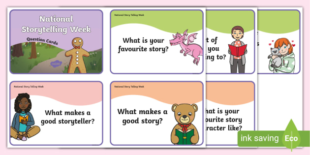KS1 National Storytelling Week Question Cards (teacher made)