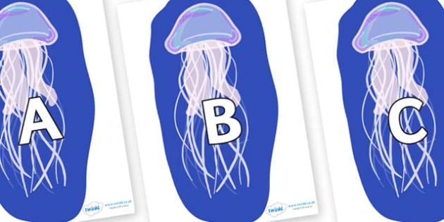 A-Z Alphabet on Jellyfish