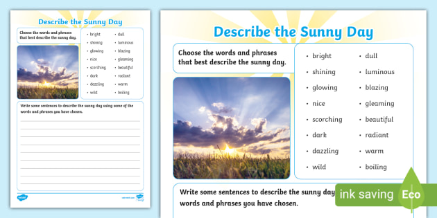 English Adjectives Worksheet • Twinkl.com.au