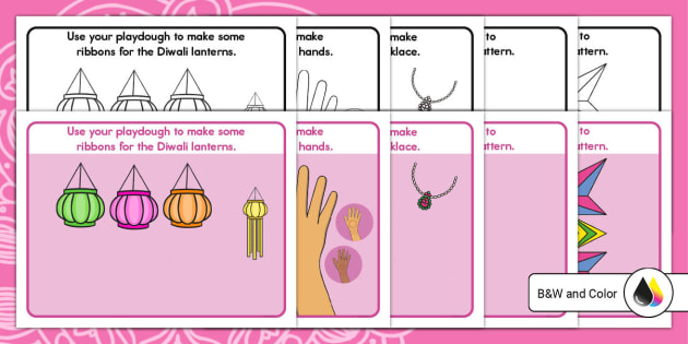 Diwali Playdough Mats (teacher made)