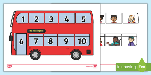 Interactive Bus Counting Games Kindergarten (Teacher-Made)