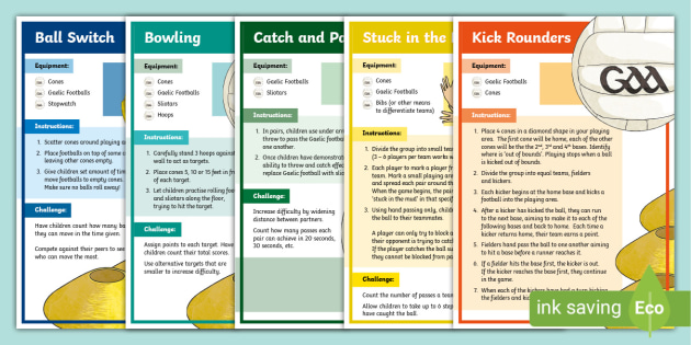 Fun GAA Games for Children – PE – Twinkl (teacher made)