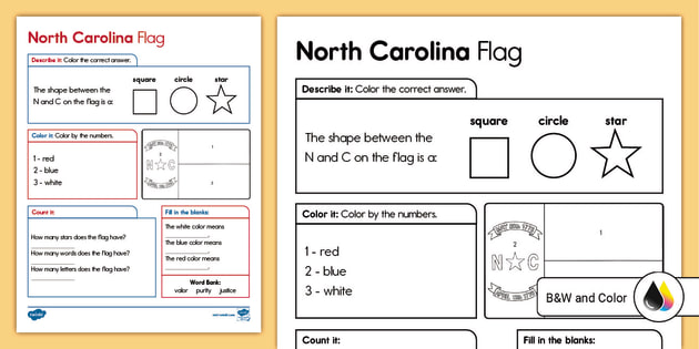 North Carolina Flag Investigation Activity (Teacher-Made)