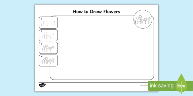 FREE! - How to Draw Flowers in easy steps (teacher made)