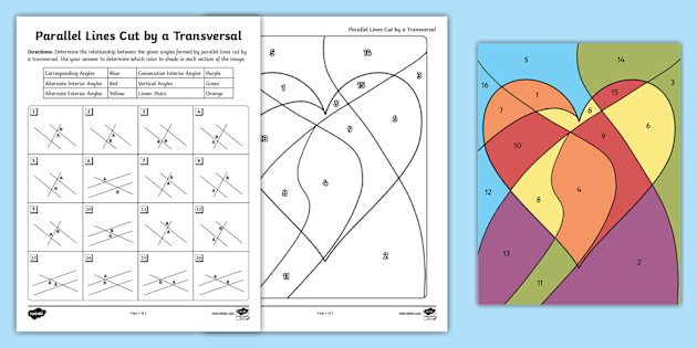 Angles Formed By Parallel Lines And Transversals Worksheet 3 2 Answers