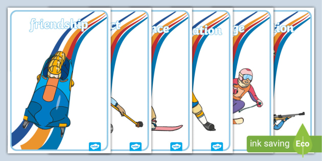 Winter Olympics Values Posters