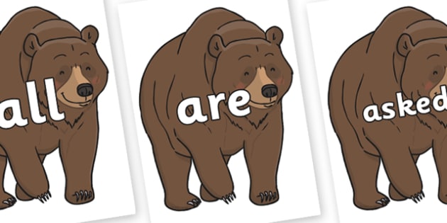 FREE! - Tricky Words on Bear (teacher made)