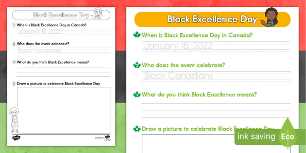 * NEW * Black Excellence Day Writing and Drawing Primary Activity