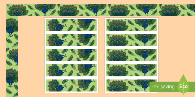 Proud Peacock Bulletin Board Borders
