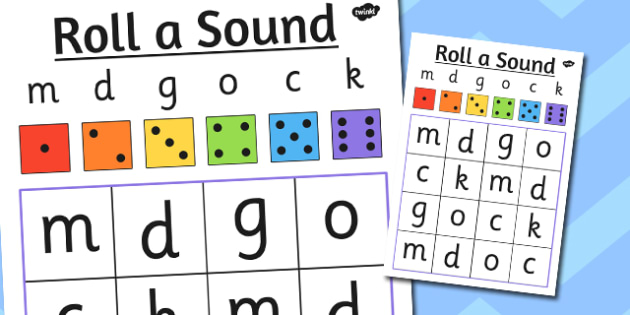 Roll a Sound Activity Mat Phase 2 m, d, g, o, c, k - phase 2