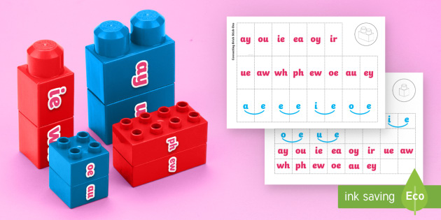 Phase 5 Phonics Matching Connecting Bricks Game