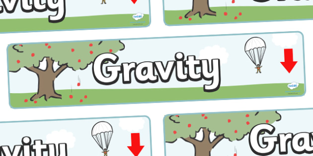 Gravity Display Banner (teacher made)