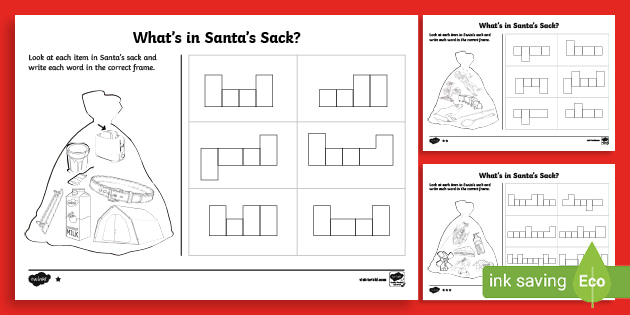 Phase 4 What's in Santa's Sack? Phonics Activity