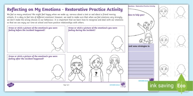 Restorative Practice Worksheets - Inclusive Resources