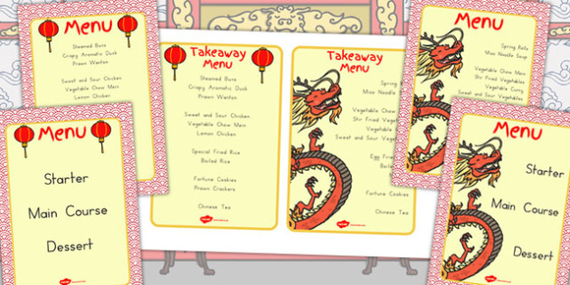 Chinese Restaurant Menus (teacher made)