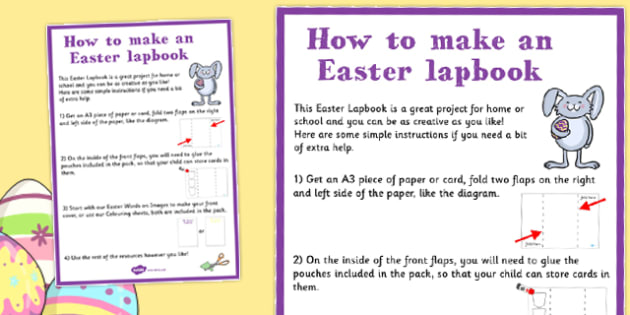 Easter Lapbook Instructions (teacher made)
