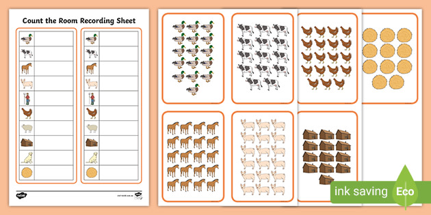 Count the Room 11-20: On the Farm Activity Pack