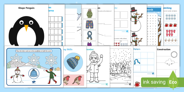 Winter Home Learning Pack Foundation Stage (teacher made)