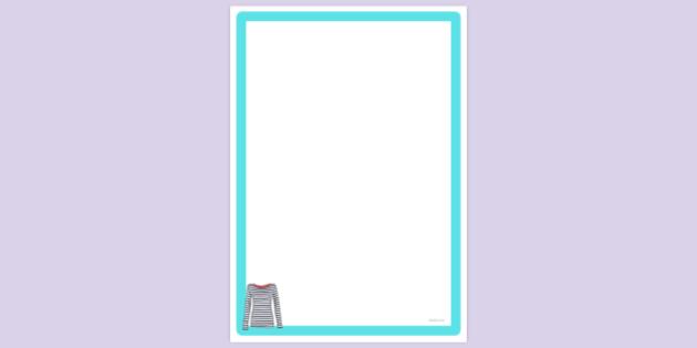 FREE! - Simple Blank Top Jumper Page Border | Page Borders | Twinkl