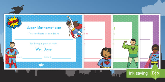 End of the Year Super Student Certificates - Awards