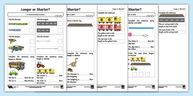 👉 Length Comparisons PlanIt Maths Activity Sheets