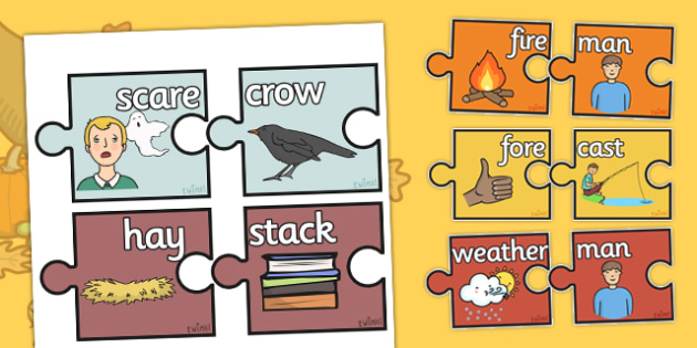 Autumn Compound Words Matching Activity - autumn, compound