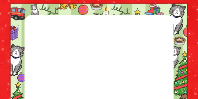 Christmas Cat Themed Editable Display Poster (teacher made)