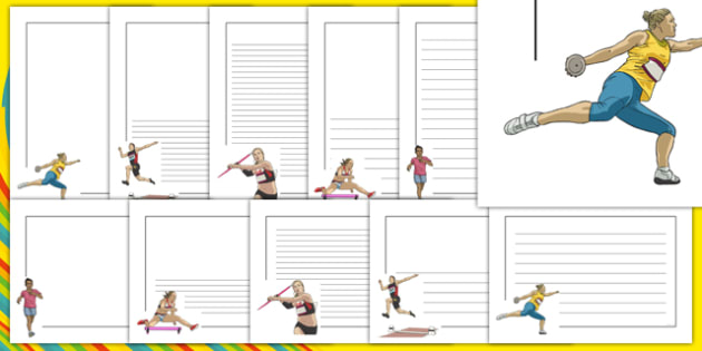 The Olympics Athletics Page Borders (teacher made)