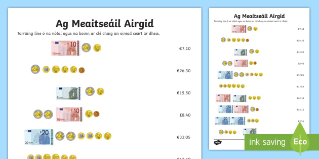 Bileog Oibre: Airgid (teacher made)