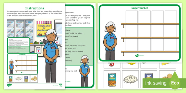 Supermarket Positions Problem Resource Pack