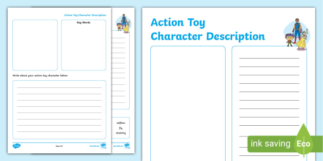 Action Toy Description,traction man story (teacher made)