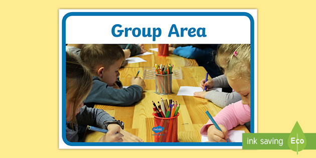 👉 Group Area Photo Sign (Teacher-Made)