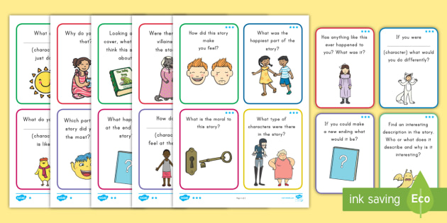 Reading Prompts and Questions Differentiated Cards - reading