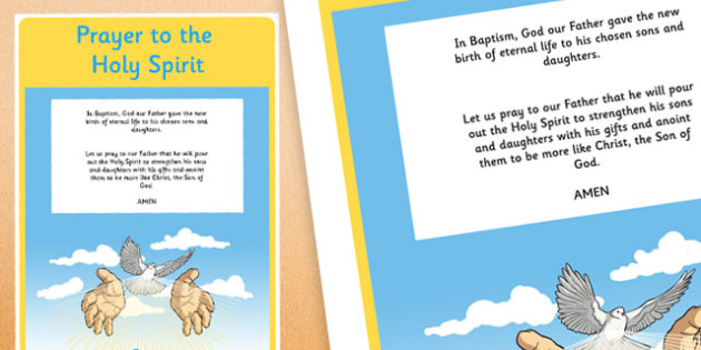 Prayer to the Holy Spirit A4 Display Poster-Irish