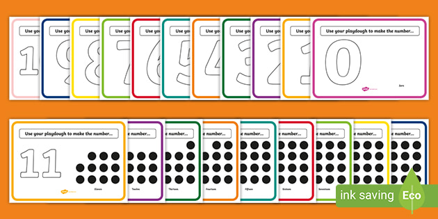 FREE! - Basic 1-10 Number Playdough Mats (teacher made)