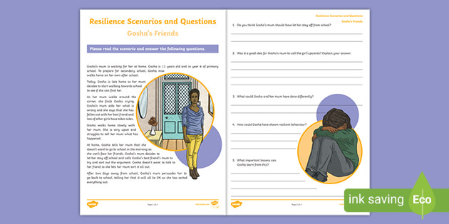 Resilience Scenarios and Questions 3 (teacher made)