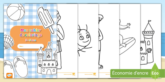 Mon cahier de coloriage de l'été (teacher made)
