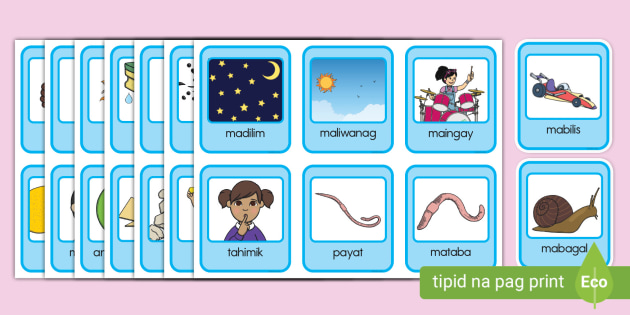 Salitang Magkasalungat Worksheets Set 1 The Filipino