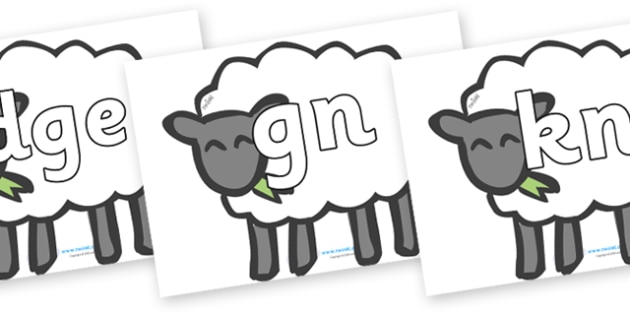 Silent Letters on Sheep (teacher made)