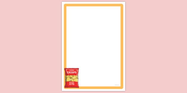 FREE! - Simple Blank Pack of Crisps Page Border | Twinkl Page Border