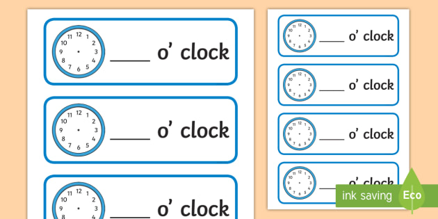 Time - Hour Own Times Cards (teacher made)