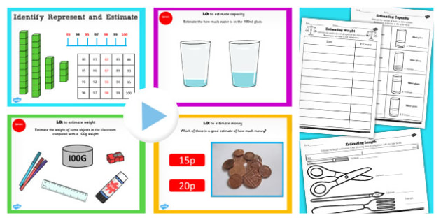 Year 2 Maths Estimating Measures Lesson Pack (Teacher-Made)